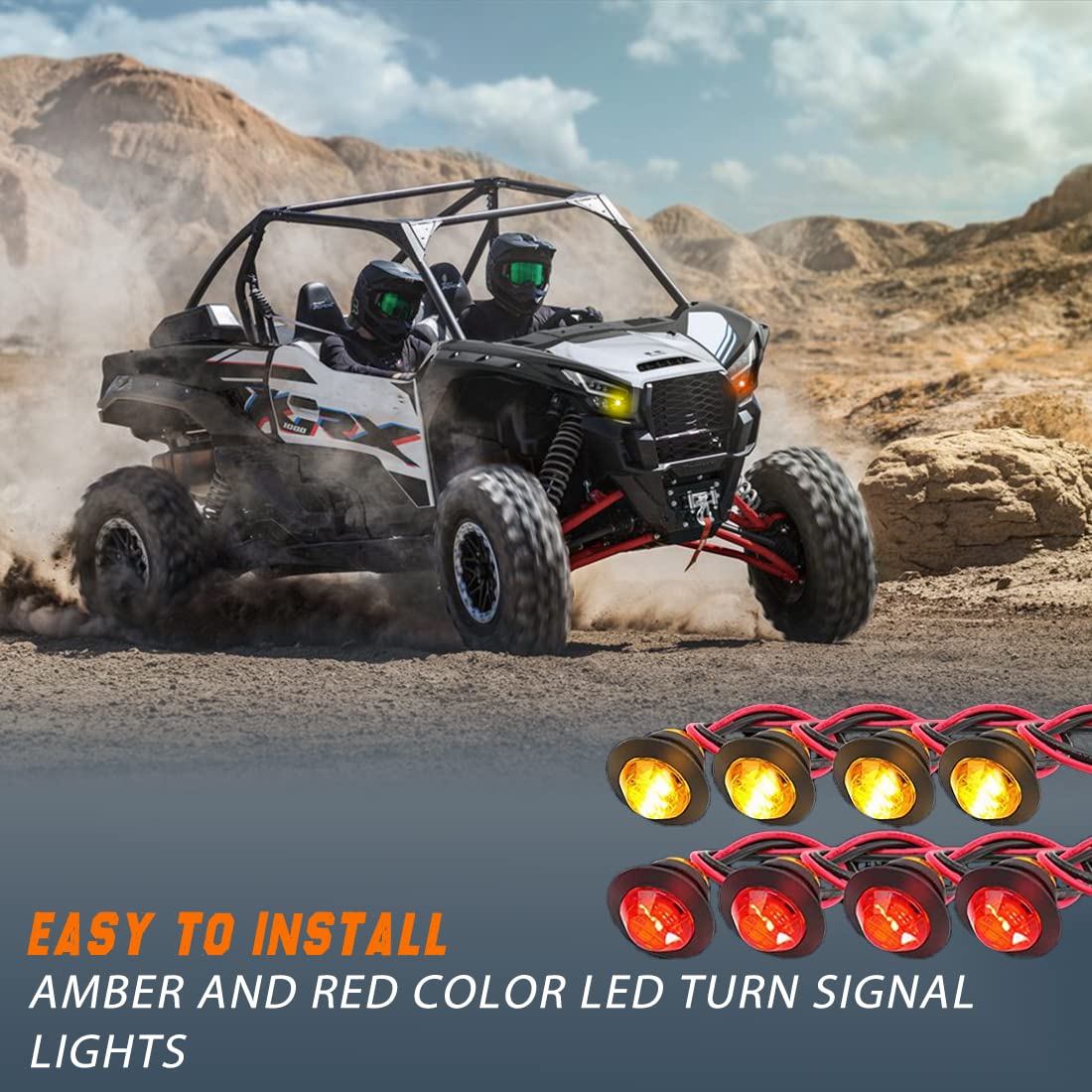 Street Legal Dirt Bike Ehaho UTV Turn Signal Kit With 110D Horn,Plug ...