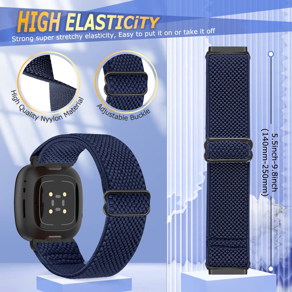Runostrich Adjustable Elastic Watch Band Compatible with Fitbit Sense ...