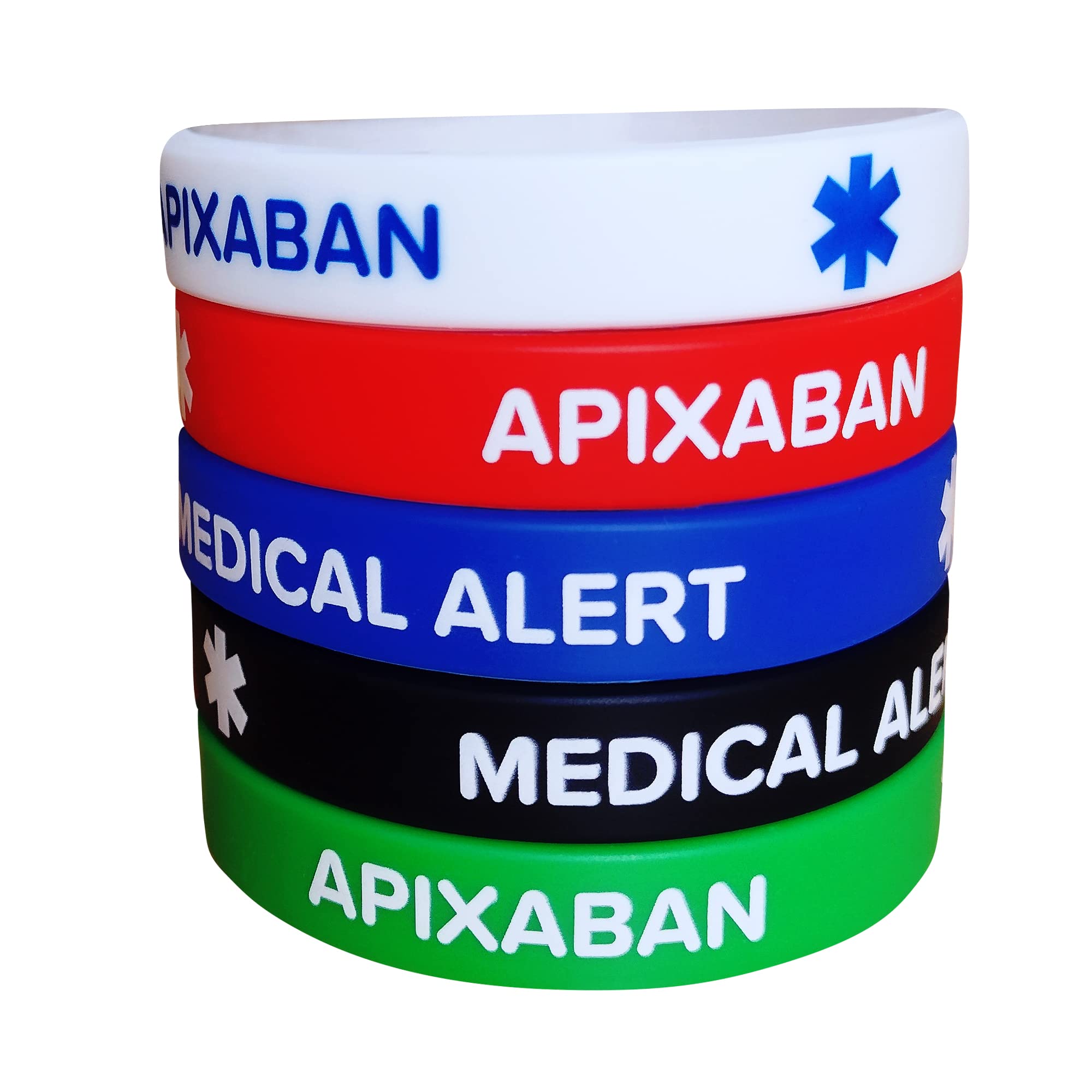 Amazon.com: Apixaban Silicone Bracelets Medical Alert (5 Pack ...