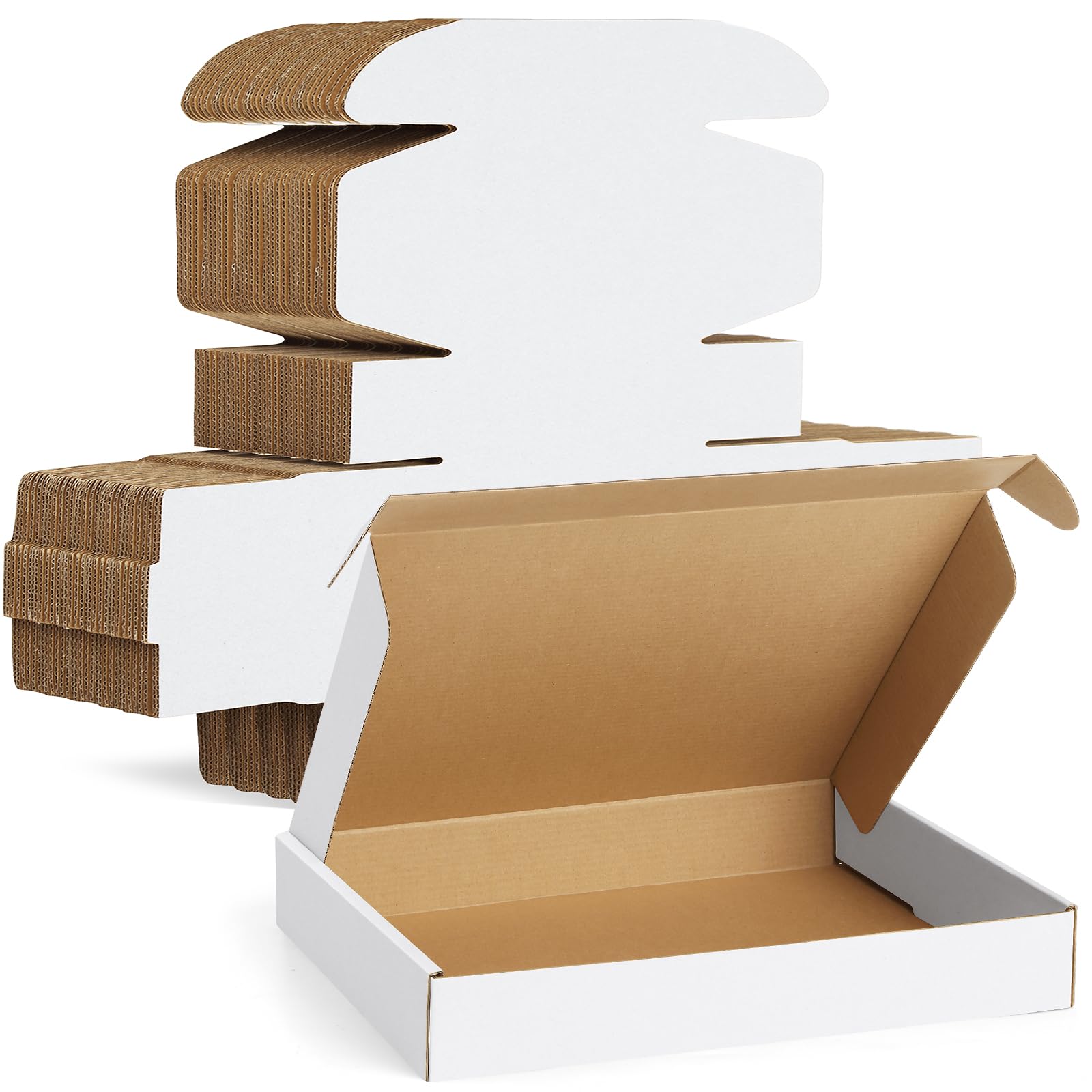 Amazon.com: Famagic 30 Pack 13x10x2 Inch White Small Cardboard Boxes ...