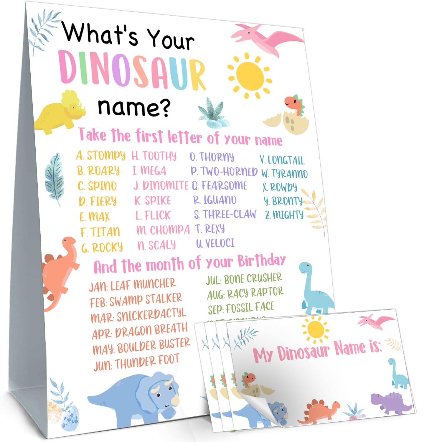 Amazon.com: cidobi What's Your Dinosaur Name, 1 Dinosaur Name Game ...