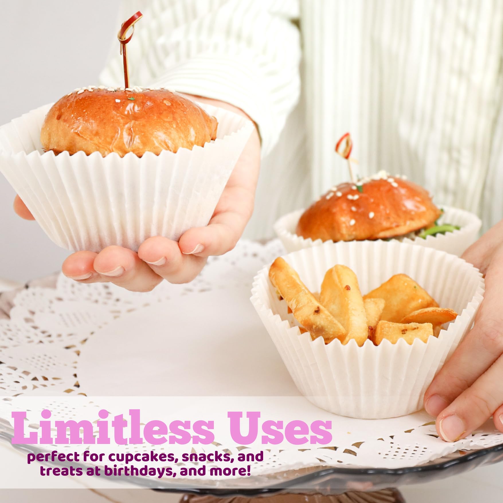 Large Paper Cupcake Liners Mini Cupcake Liners Natural Tulip Cupcake