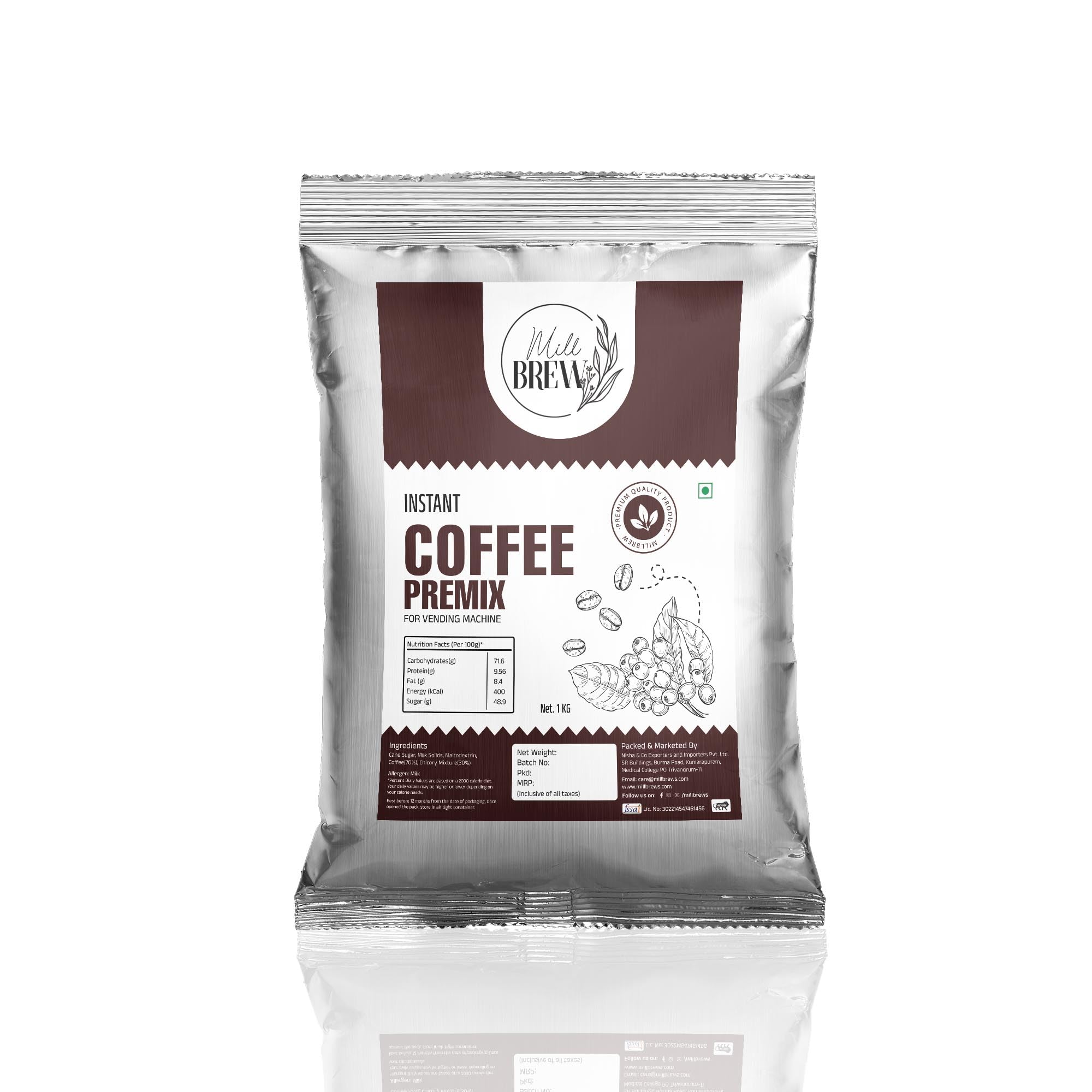 Mill Brew Coffee Premix Powder For Vending Machines (Contains Coffee ...