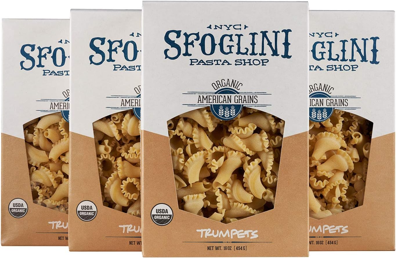 Amazon.com : Sfoglini Organic Durum Semolina Trumpets Pasta, 16 Ounce ...