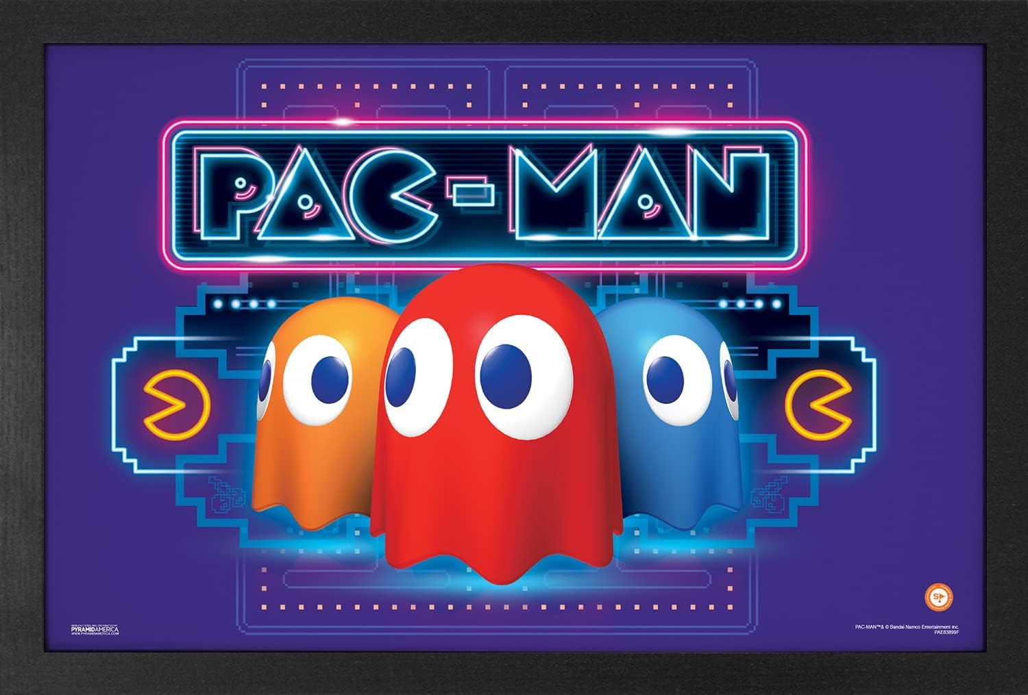 Amazon.com: Pyramid America - Pacman Poster - Pac Man Neon-Ghosts - 11 ...