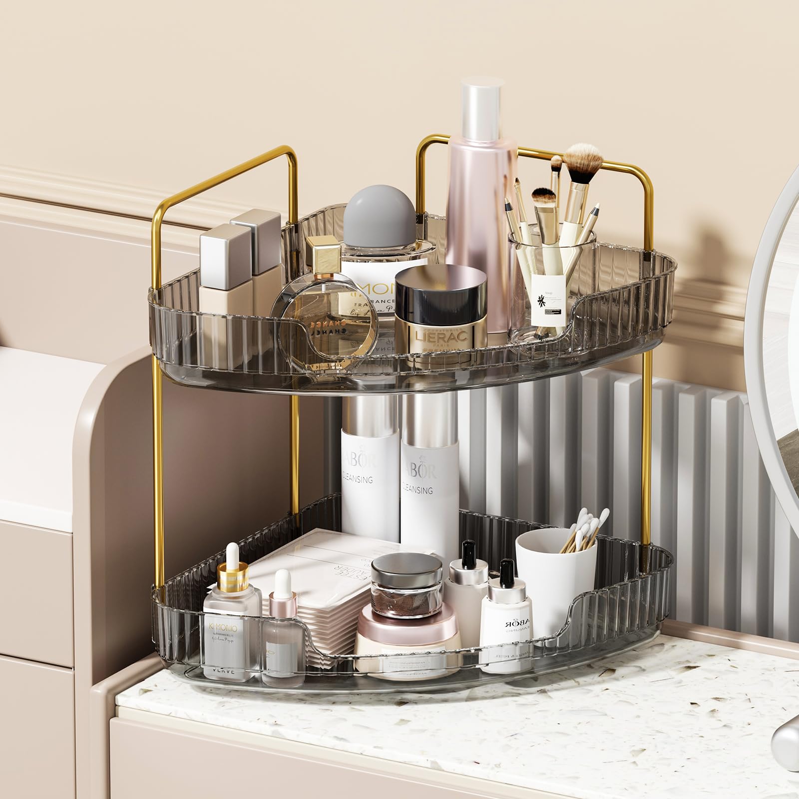 Snapklik.com : Corner Bathroom Counter Organizer Skincare Organizer ...