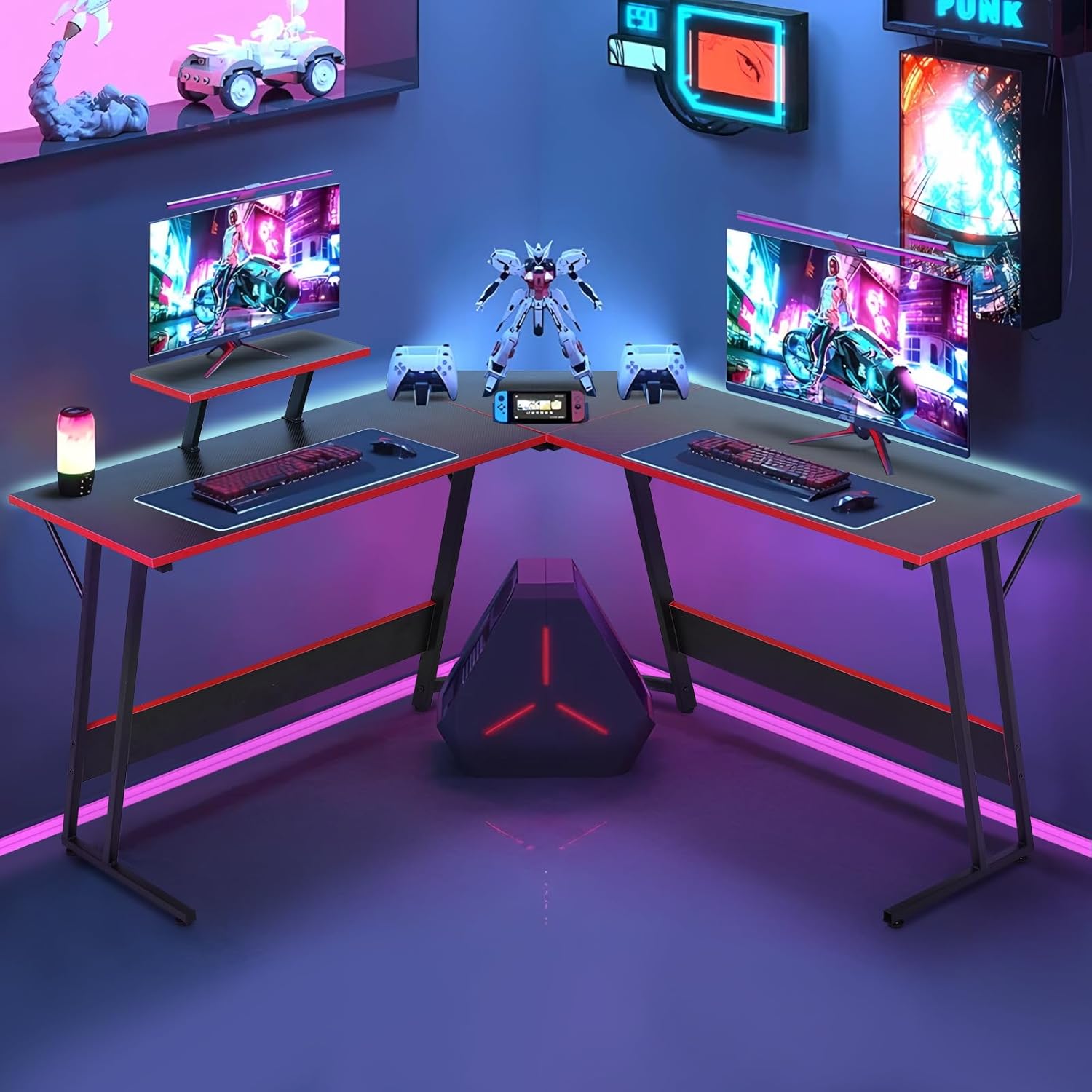 Amazon.com: HKLGorg L Shaped Desk Gaming Computer Desk, 50.4" Gaming ...