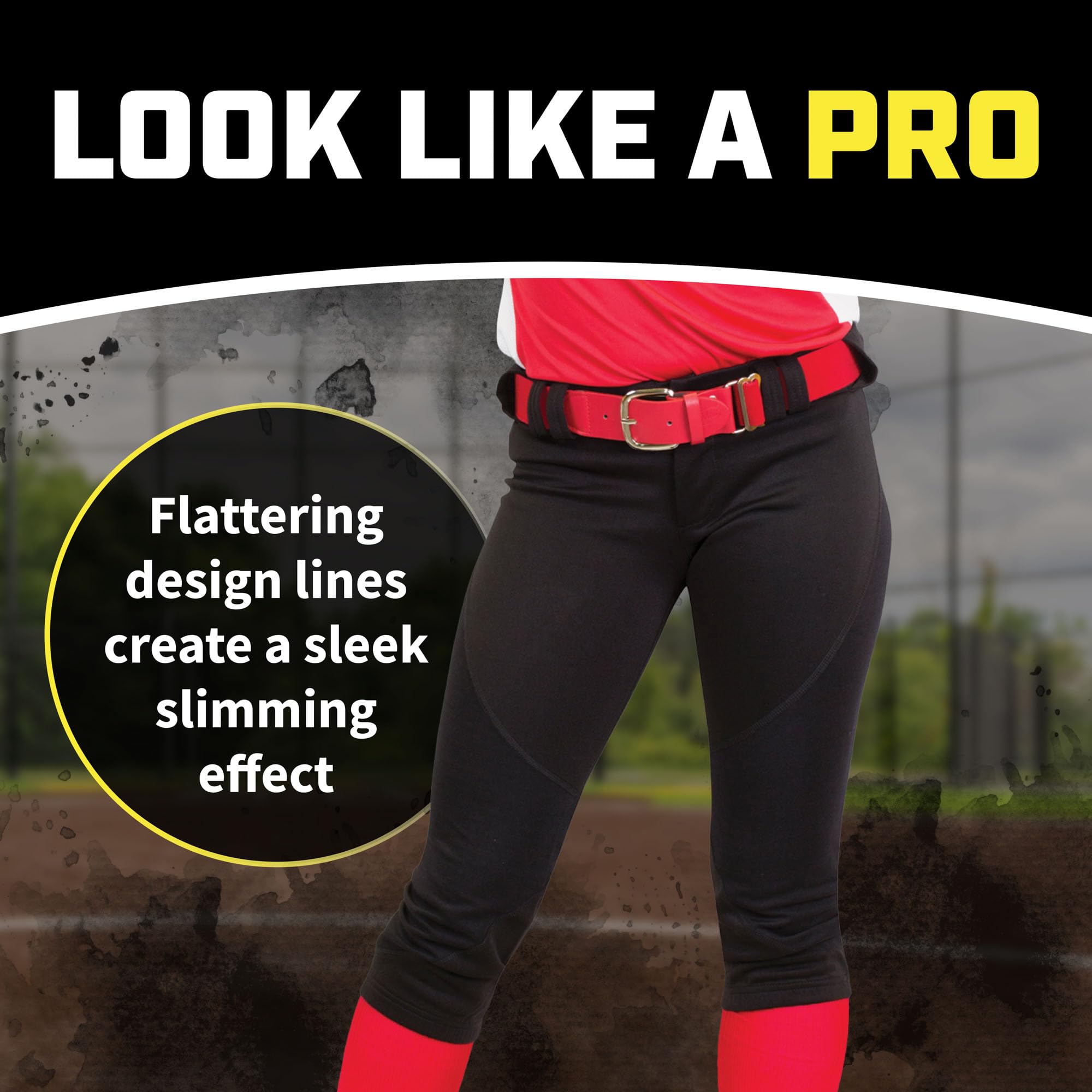 Snapklik.com : 3N2 Girls Softball Pants NuFit Knickers - 34 Inch Belt Loops