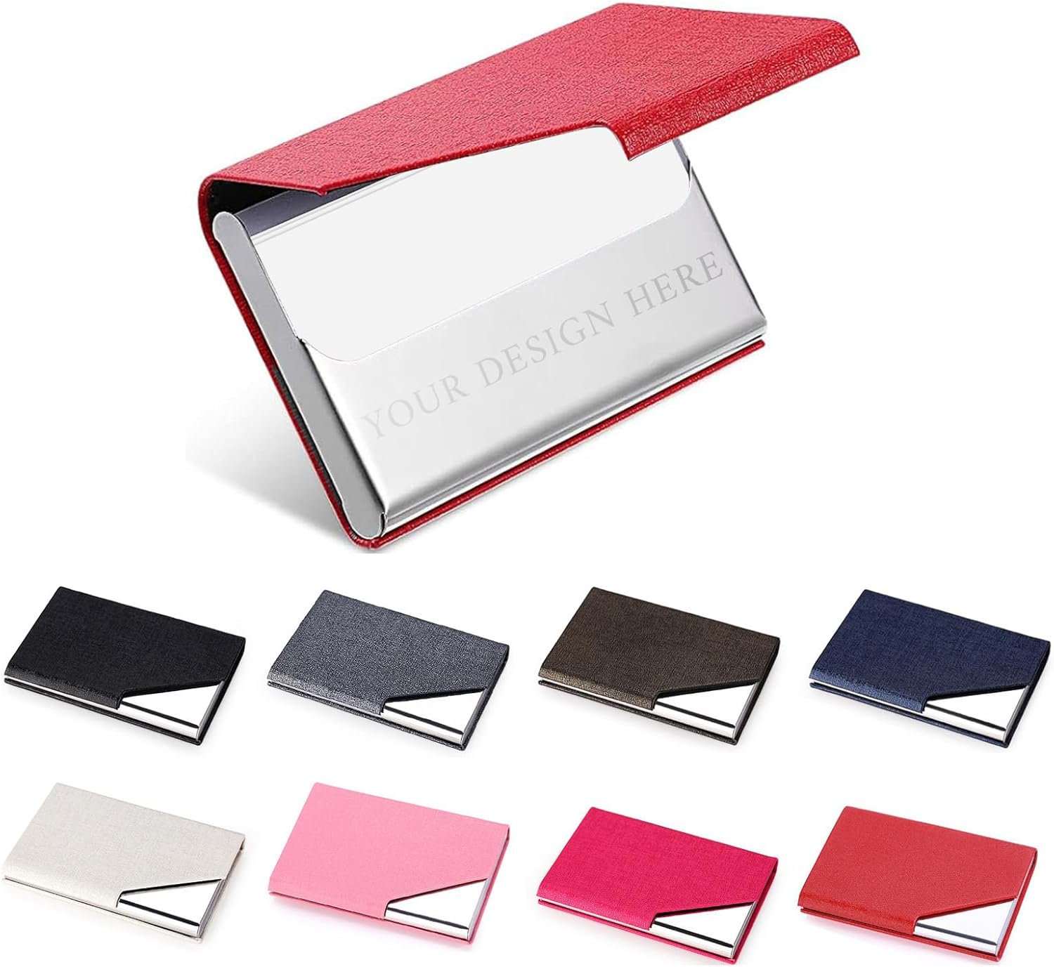 Amazon.com: KakaTify Custom Business Card Holder Personalized PU ...