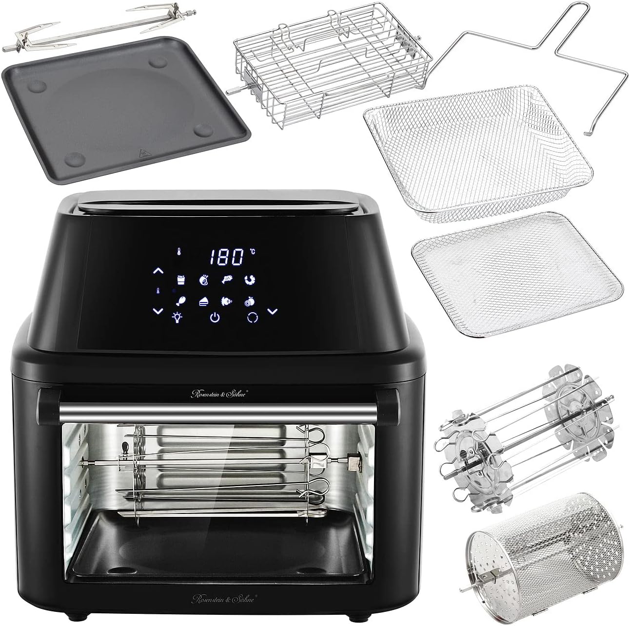 Amazon.de: Rosenstein & Söhne Heißluftfritteuse: Digitale XXXL-Heißluft ...