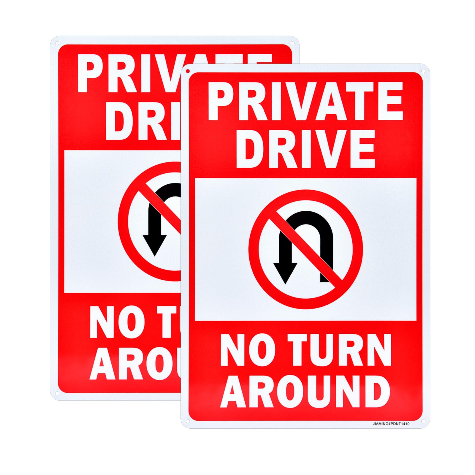 Amazon.com: Private Drive Sign, No Turn Around Sign, Driveway Signs No ...