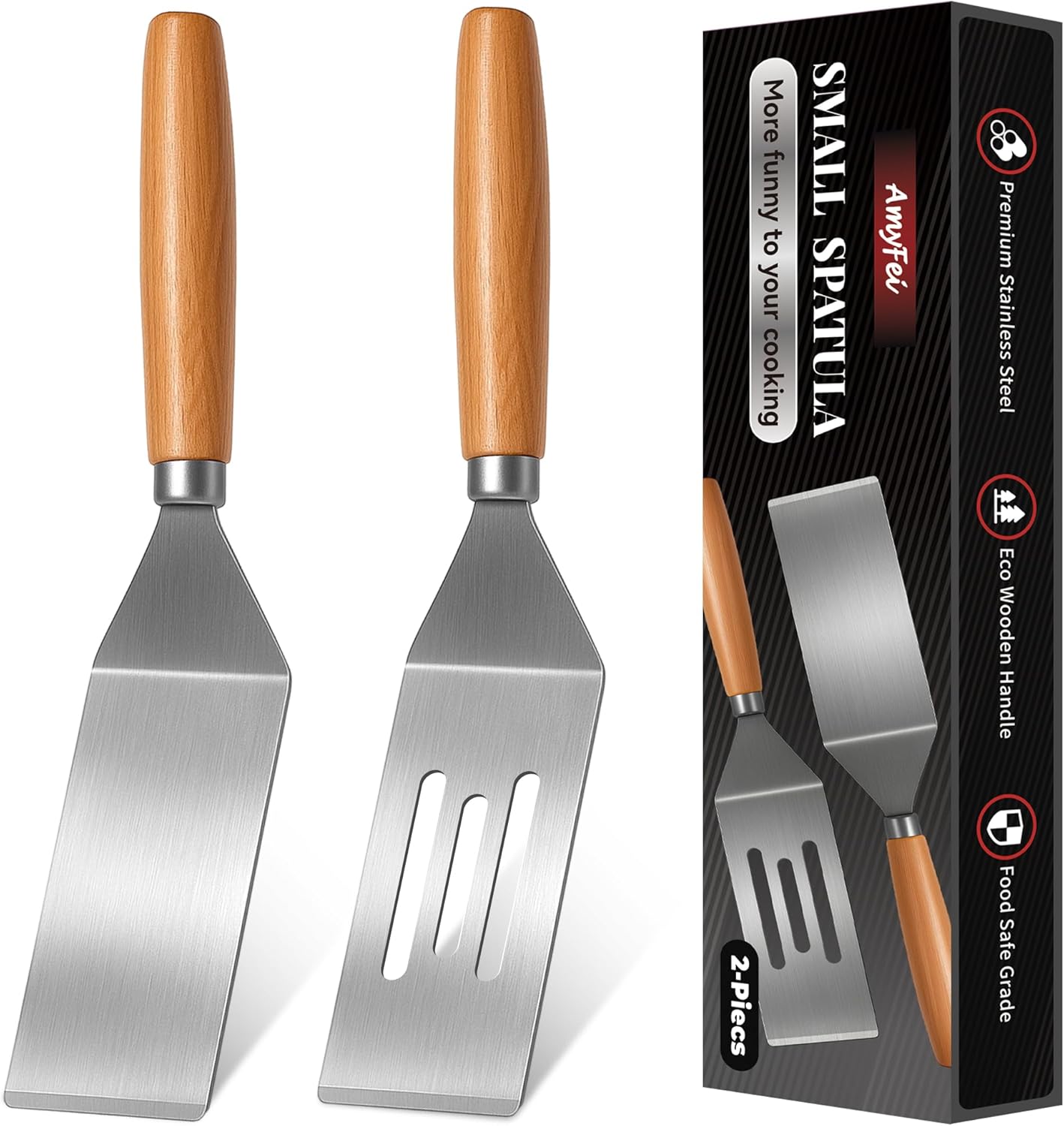 Amazon.com: 2Pcs Stainless Steel Spatula Set,Mini Serving Spatula for ...