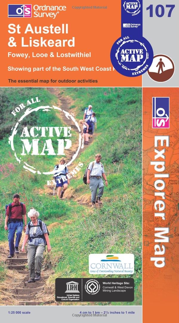 St Austell and Liskeard (OS Explorer Map Active): 9780319467107: Amazon ...