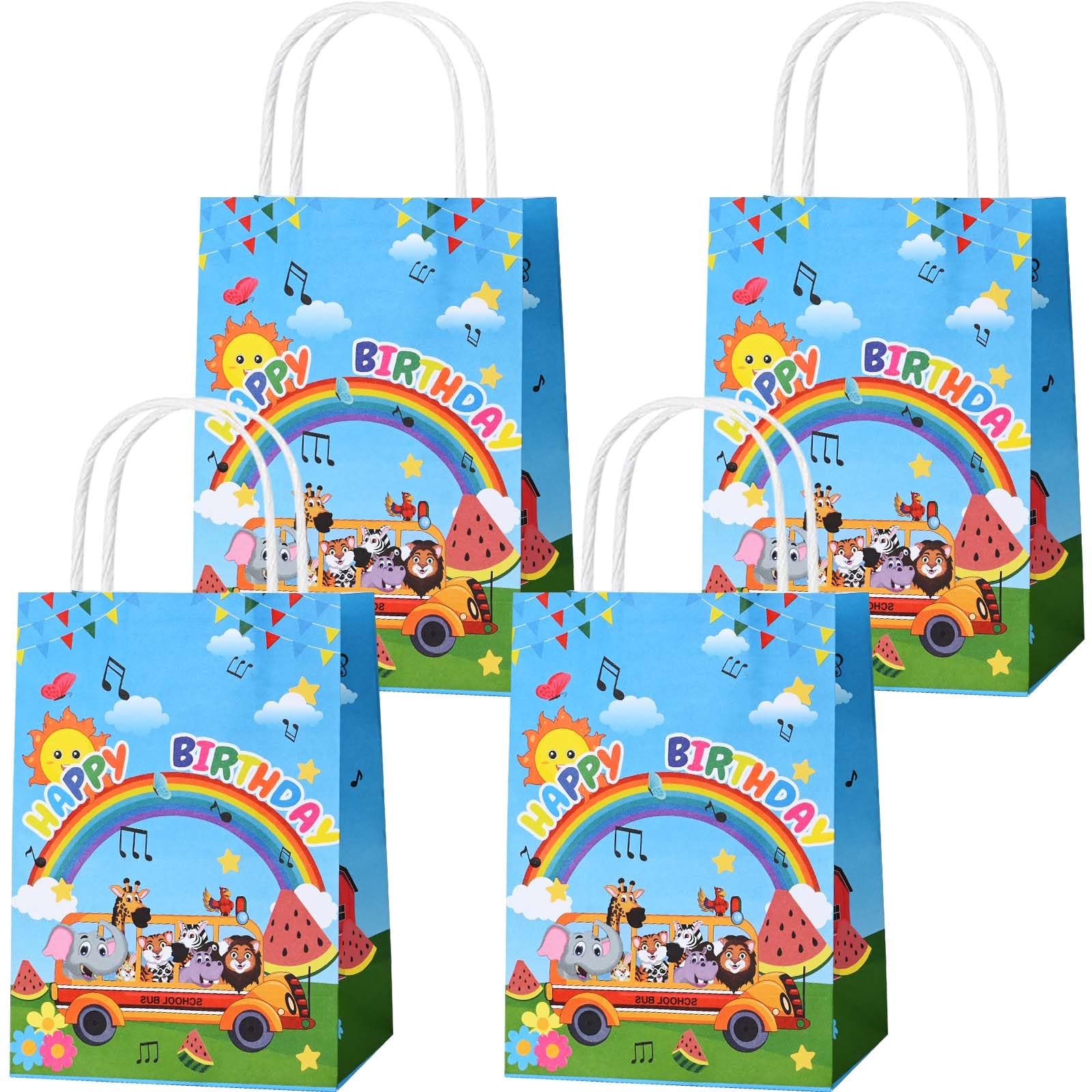 Amazon.com: 24 Pack Cartoon Melon Birthday Party Favor Bags Watermelon ...