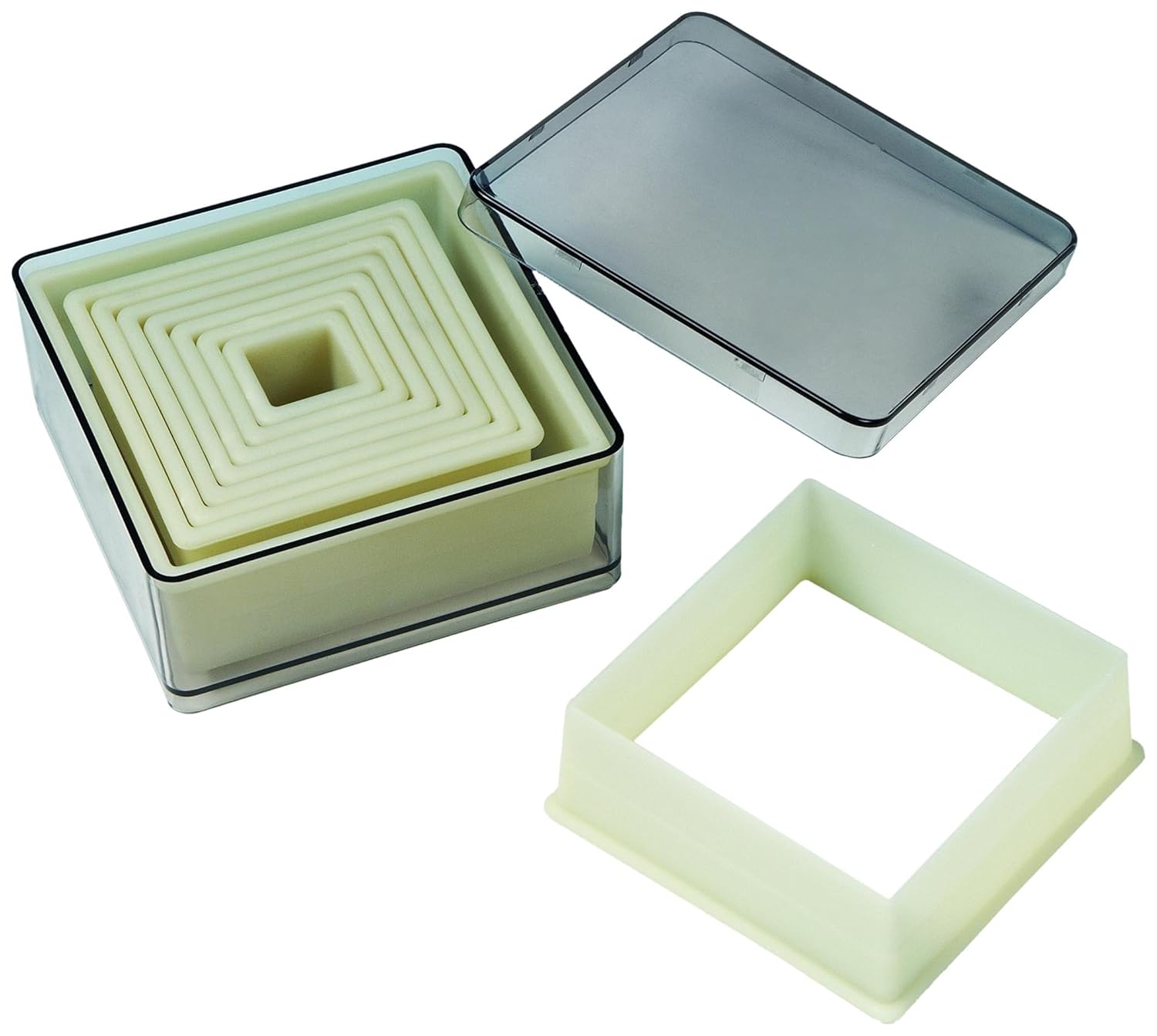 Amazon.com: Fat Daddio's Square Pastry Cutter Set, 9 Piece: Cookie ...