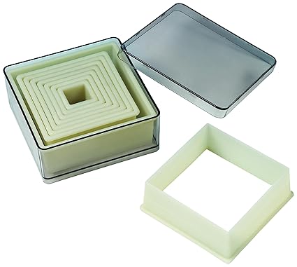 Amazon.com: Fat Daddio's Square Pastry Cutter Set, 9 Piece: Cookie ...