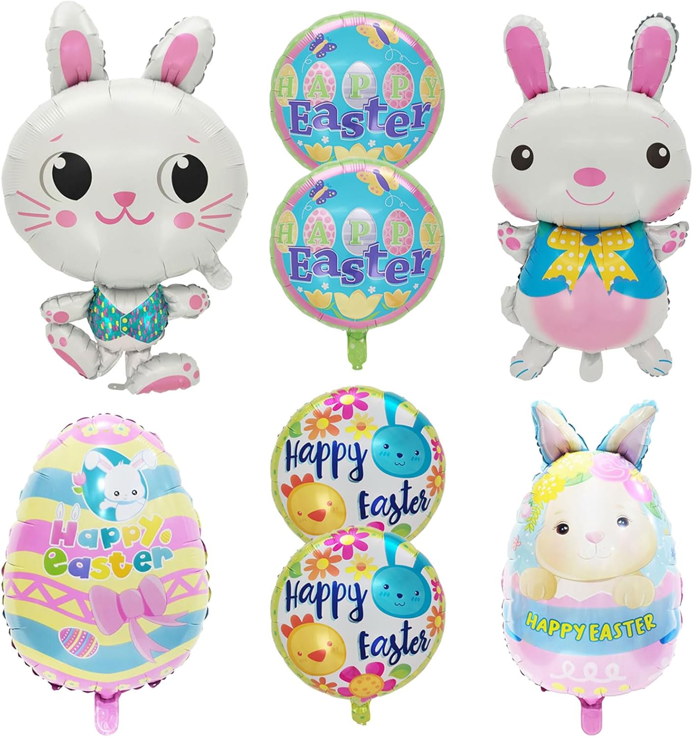 Amazon.com: Easter Balloons Set - Easter Bunny Balloons Easter Egg ...