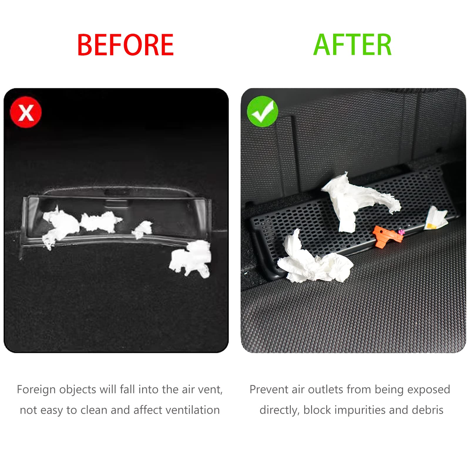 Snapklik.com : Powlamks Tesla Model Y Under Seat Air Outlet Vent Cover ...