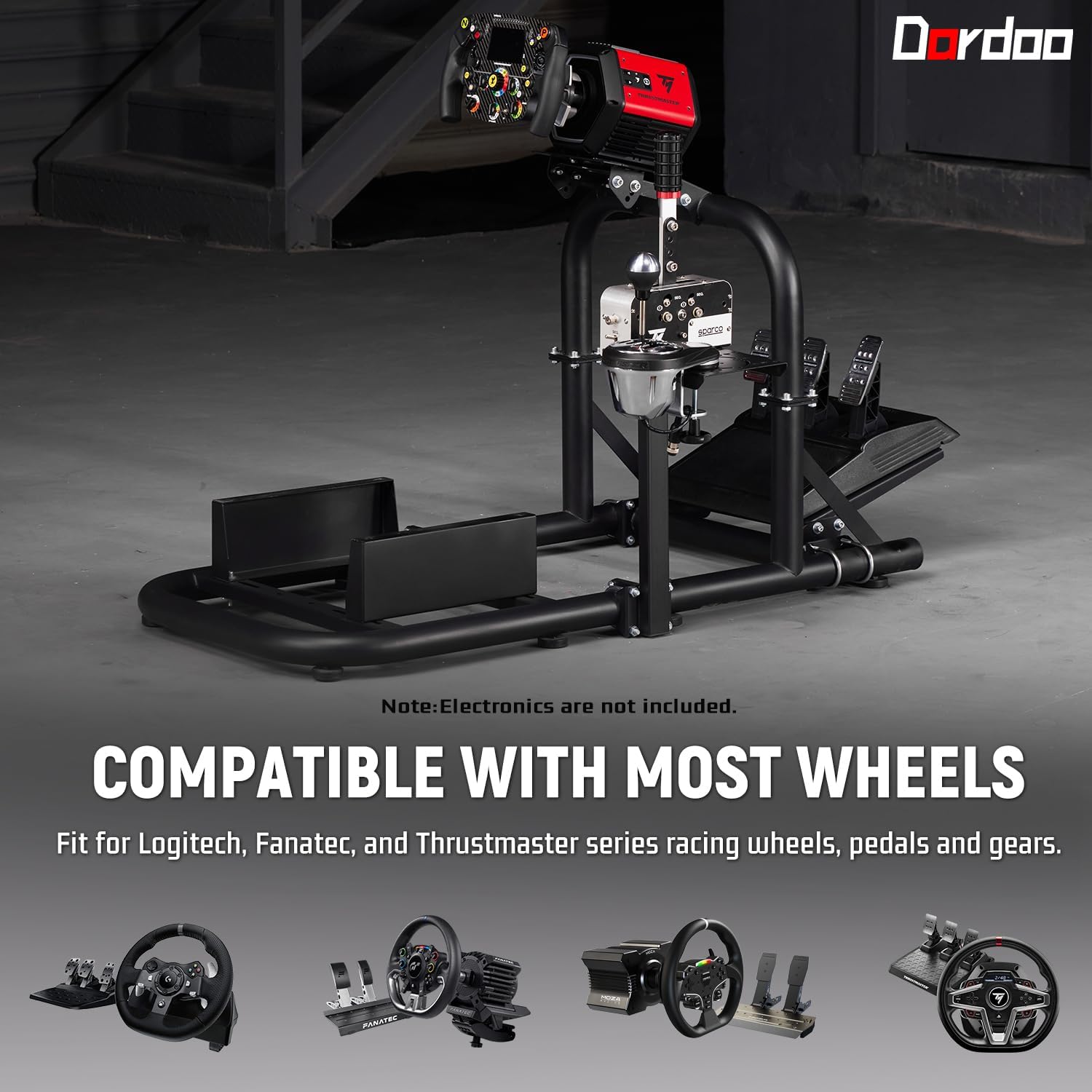 Snapklik.com : Dardoo G27 Gaming Simulator Cockpit Adjustable Compatible