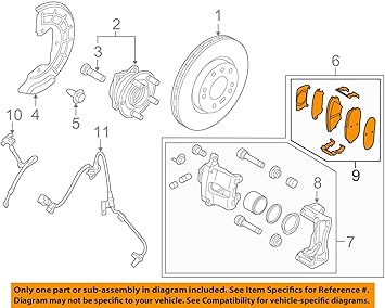 Genuine OEM 58101D7A10 PAD KIT - FRONT DISC BRAKE for Hyundai Kia ...