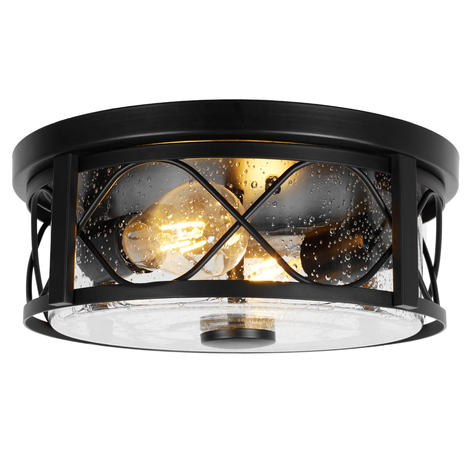 Rustic Close to Ceiling Light Fixtures, Farmhouse Flush Mount Ceiling ...