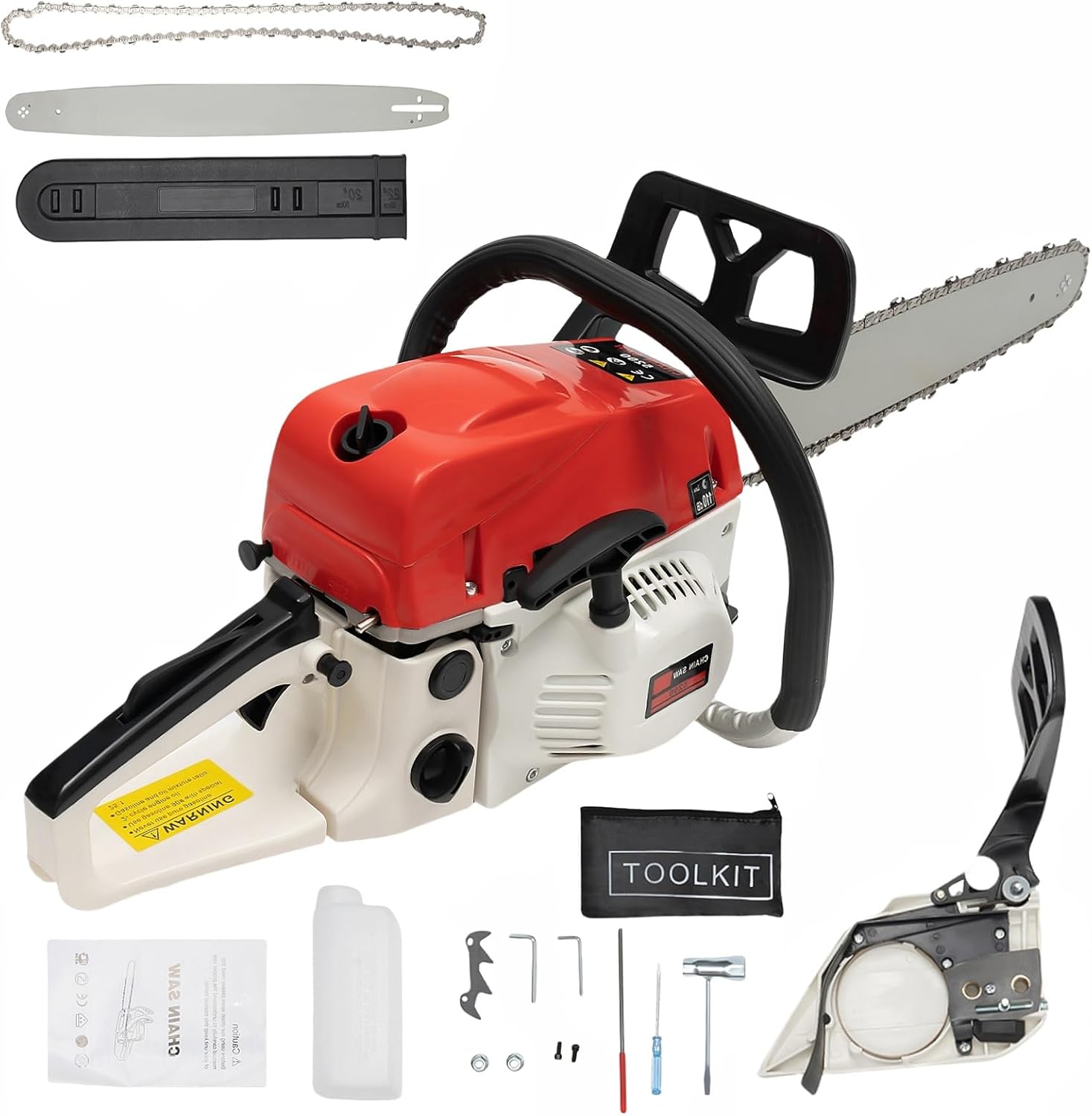 Amazon.com : YIYIONCE 22In 2-Stroke Gas-powered Chainsaw 52CC Chainsaw ...