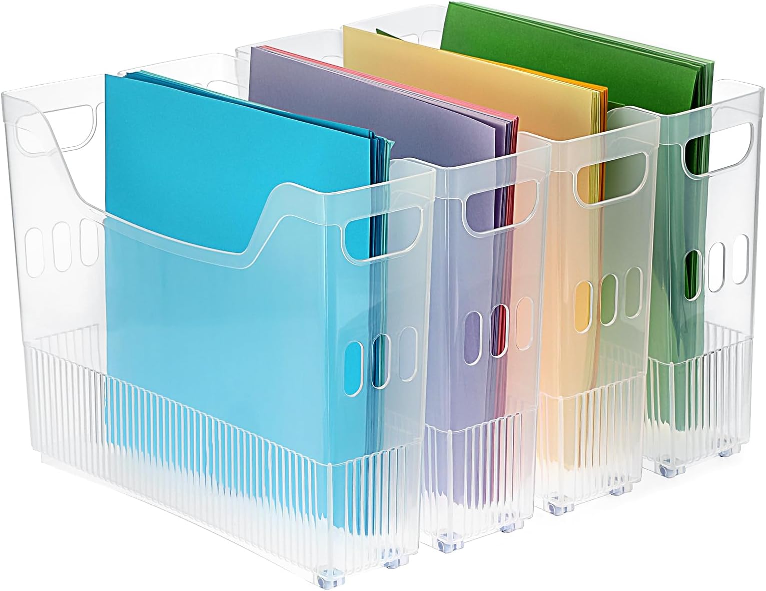 Amazon.com: BTSKY 4 Pack Scrapbook Paper Storage Box with Wheels ...