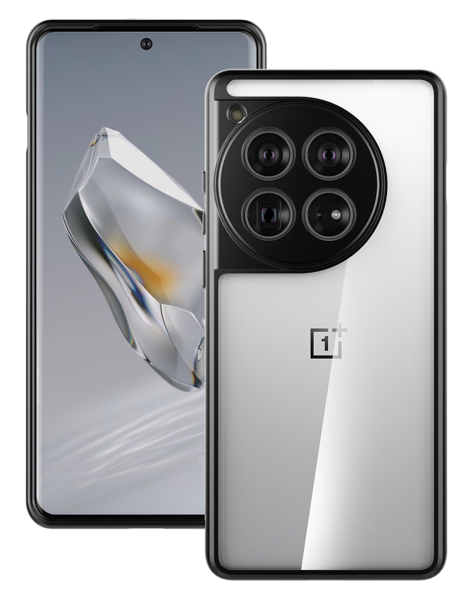 Amazon.com: Foluu Clear Case for OnePlus 12, Hard PC Back & Soft TPU ...