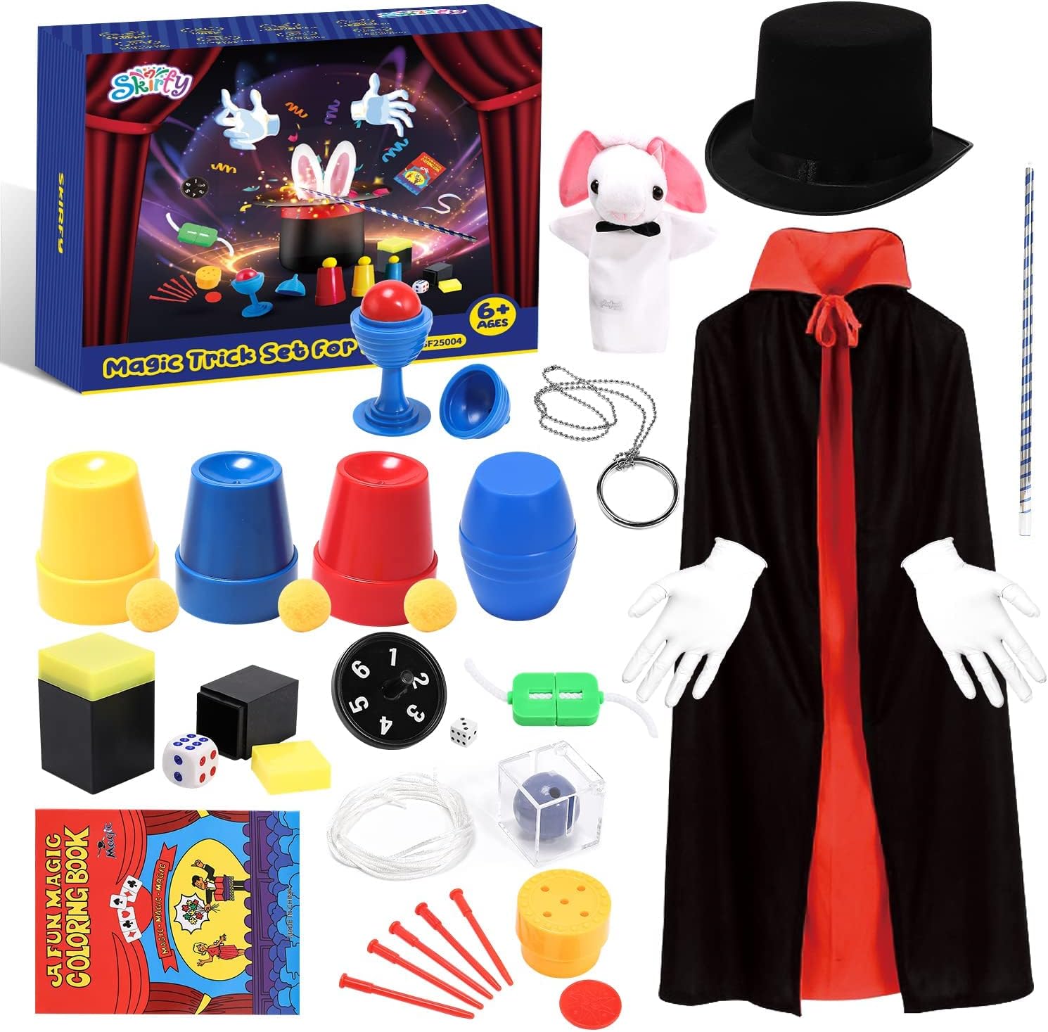 Skirfy Magic Trick Sets for Kids-Magic Kit for Boys and Girls, Magician ...