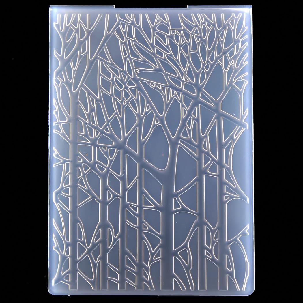 Amazon.com: Kwan Crafts 3D Tree Plastic Embossing Folders for Card ...