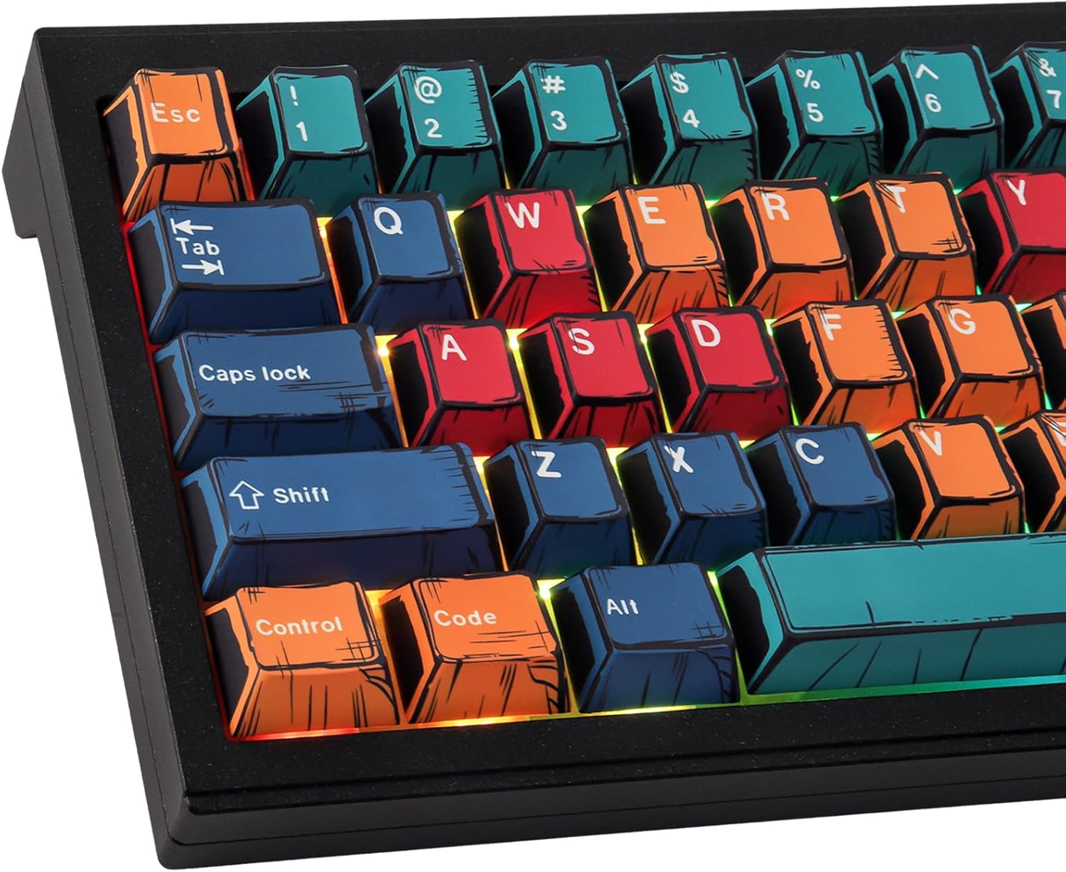 Amazon.com: Tsungup PBT Keycaps 60 Percent, 78 Keys Cherry Profile Key ...