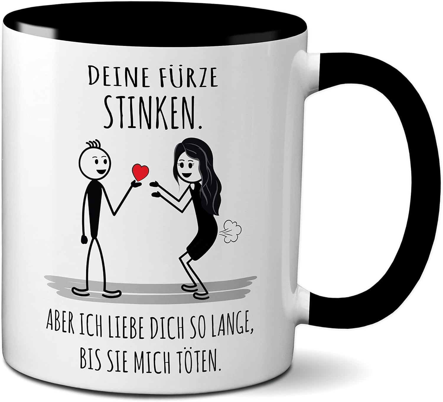 TassenKing® Tasse Deine Fürze stinken ich liebe Dich trotzdem ...