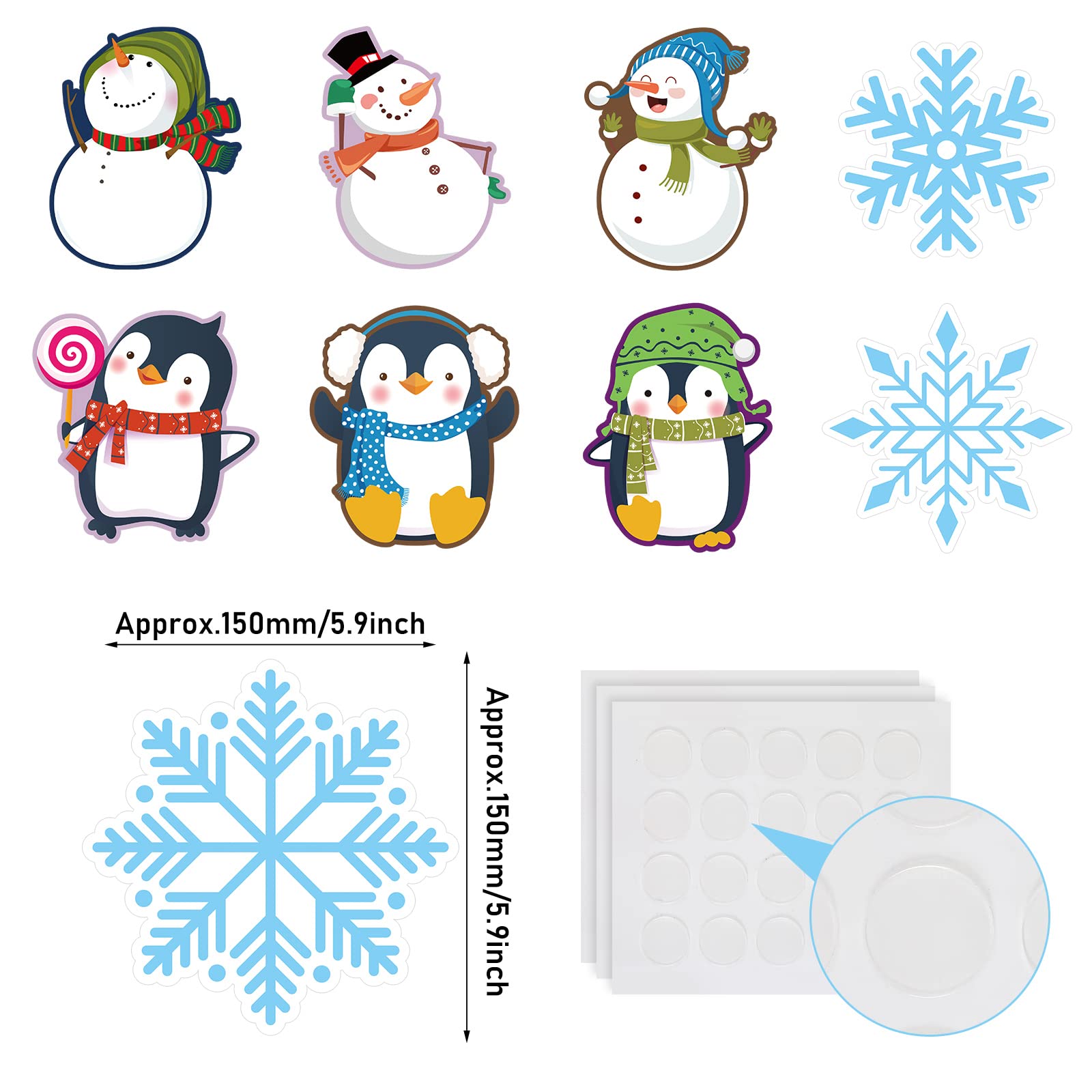 Snapklik.com : Outus 45 Pcs Winter Cutouts Snowflake Accents Paper ...