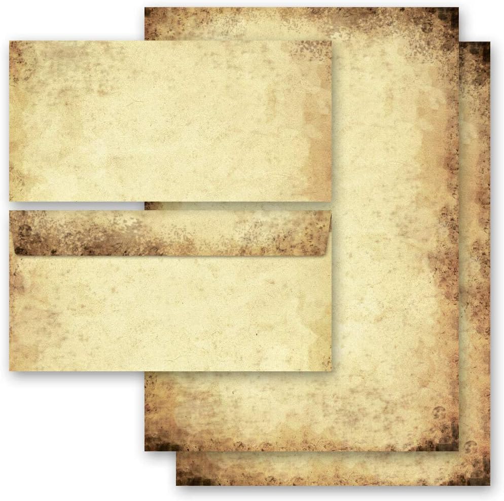 Motif Letter Paper! Parchment Antique & History Old Paper Old Style 100 ...