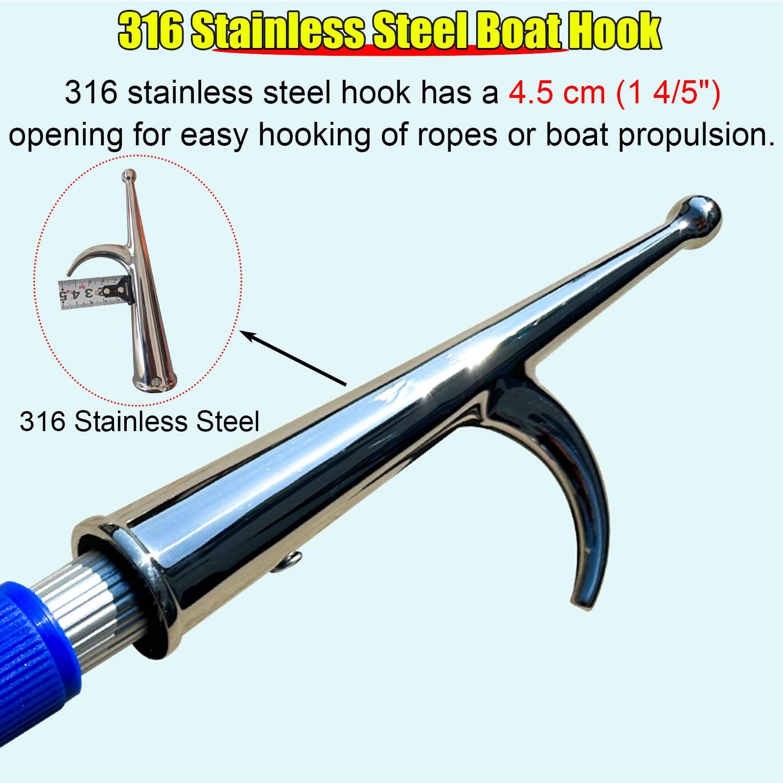 Boat Hooks Telescopic Five Oceans Telescopic Boat Hook With Screw ...