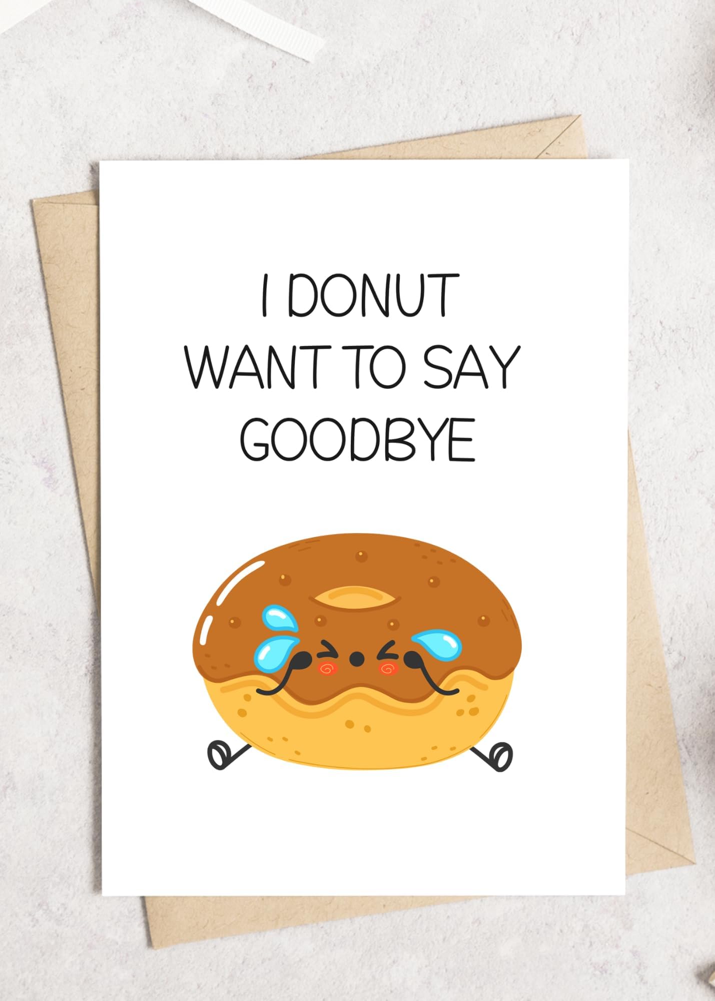 Amazon.com : TEEMI-Funny Coworker Leaving Card, Cute Donut Goodbye Card ...