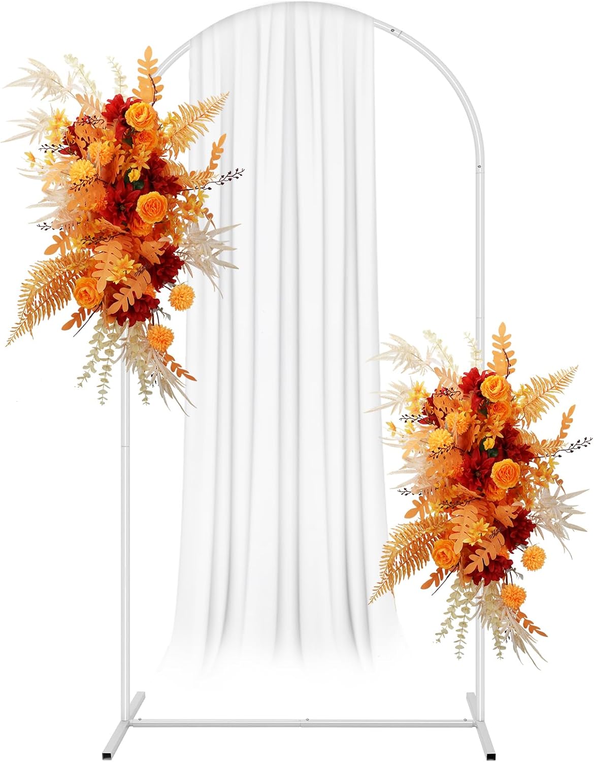 Amazon.com : Wedding Arch Backdrop Stand, 6 FT Square White Metal Arch ...