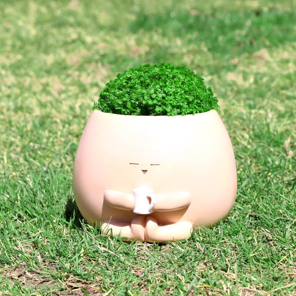 Amazon.com : Meltset M Cute Planters Funnny Head Pots for Indoor ...