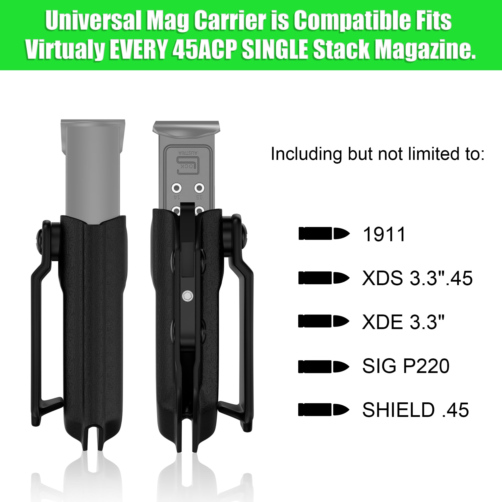 Snapklik.com : 1 Pack Universal Magazine Holster IWB/OWB Mag Carrier ...