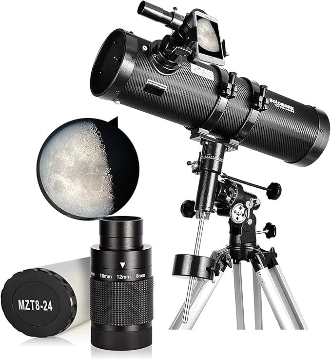 Amazon.com : SOLOMARK Telescope 130650EQ, Telescopes for Adults and 1 ...