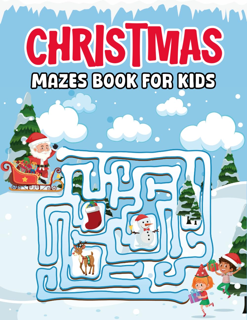 Christmas Mazes Book for Kids: Featuring +99 Mazes Puzzle to Boosts ...