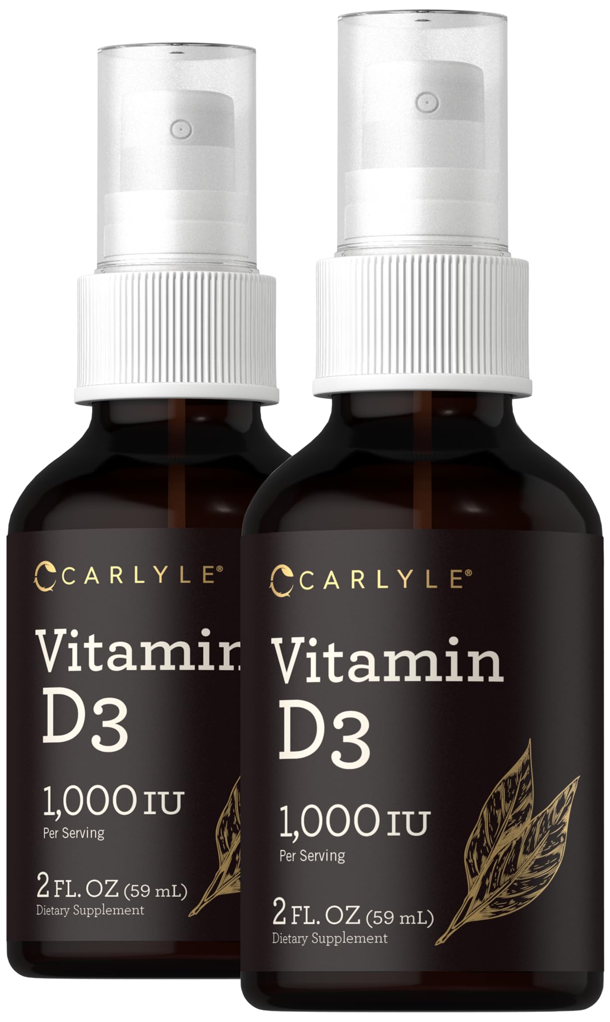 Amazon.com: Carlyle Vitamin D3 1000IU Liquid Spray | 4 FL Oz (2 x 2 fl ...