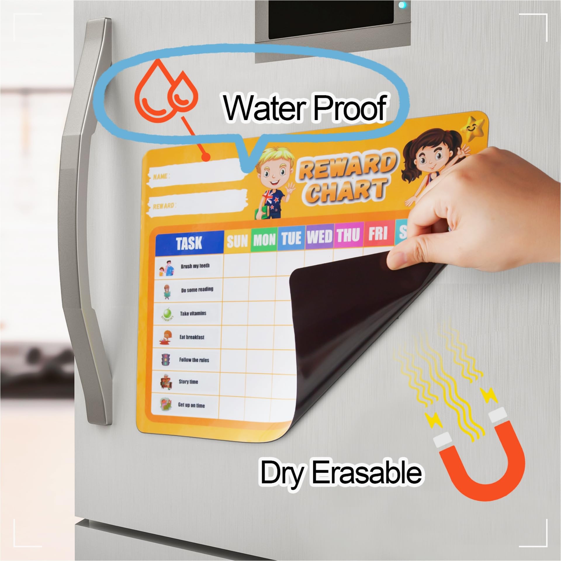 Snapklik.com : Behavior Chart For Kids - Reusable Star Stickers For ...