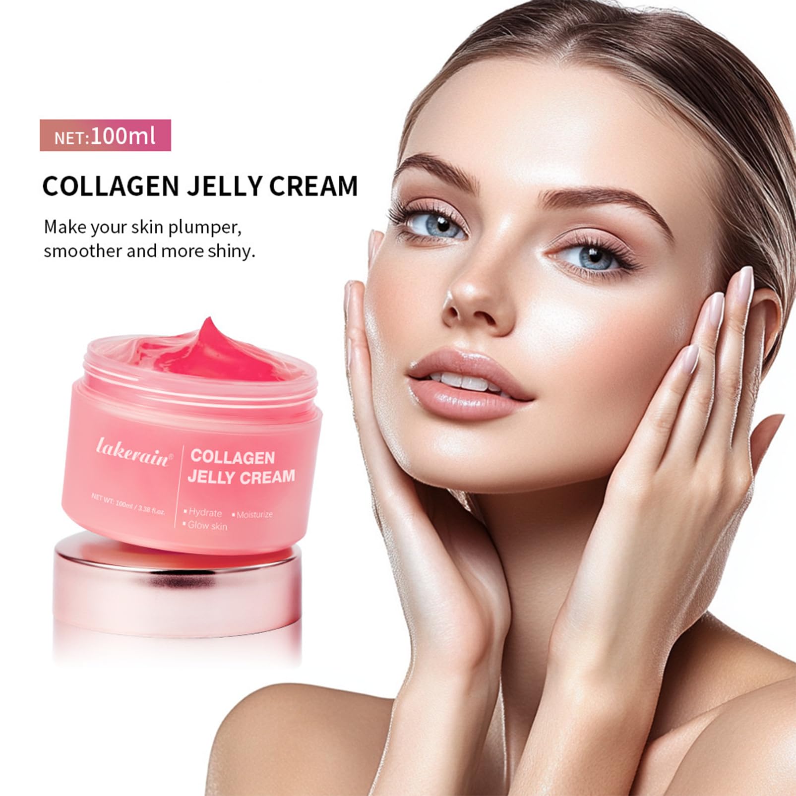 Collagen Jelly Cream,100ml Collagen Nicotinamide Gel CreamAnti-Aging ...