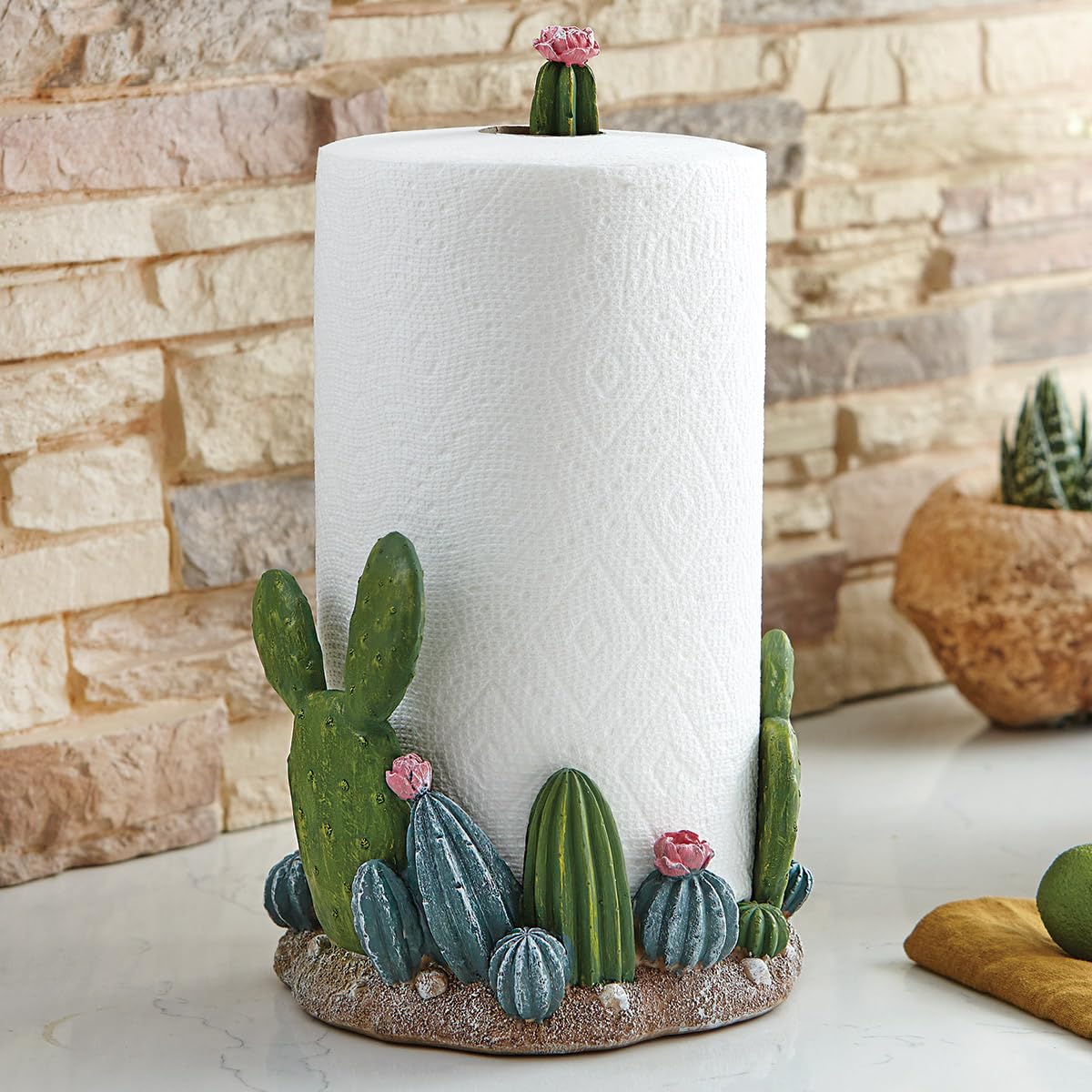 Amazon.com: BLACK FOREST DECOR Mojave Cactus Paper Towel Holder : Home ...