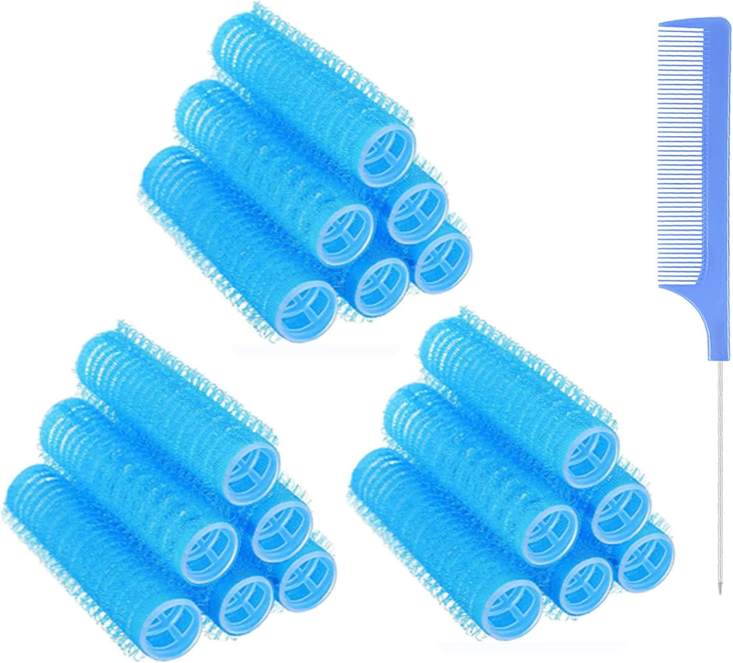 Amazon.com : MOODKEY 18PCS Self Grip Small Hair Curlers Heatless Roller ...