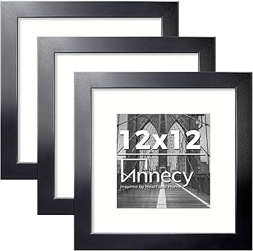 Amazon.com - Annecy 12x12 Picture Frame Set of 3, Display Pictures 8x8 ...