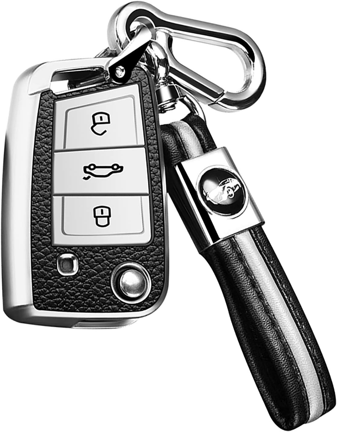 ontto for VW Key Cover Premium Soft TPU Leather Key Fob Cover Holder ...