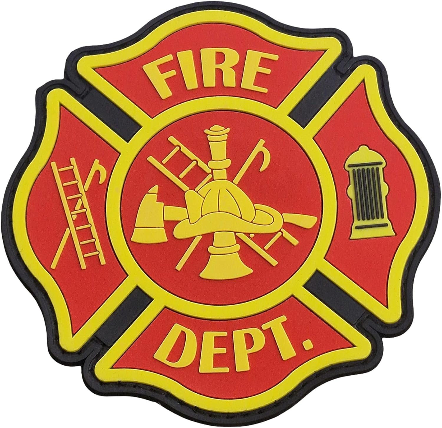Amazon.com: Fire Fighter Department PVC Rubber Rescue FD Patch : Arts ...