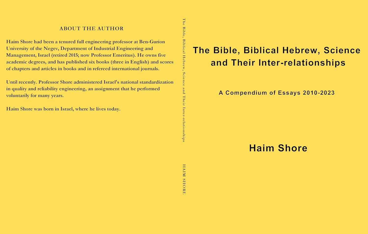 The Bible, Biblical Hebrew, Science and Their Inter-relationships: A ...